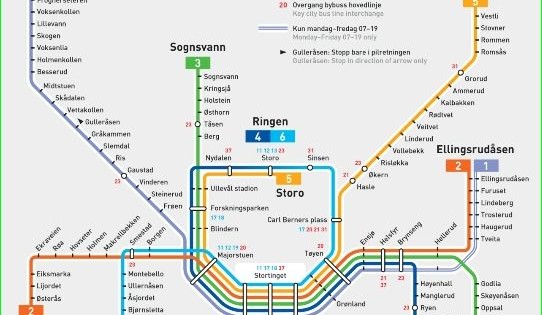 Metro Oslo: el esquema, descripción, foto. Mapa del metro de Oslo