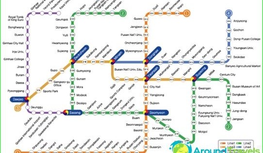 Métro de Busan: schéma, description, photo. Plan du métro de Busan
