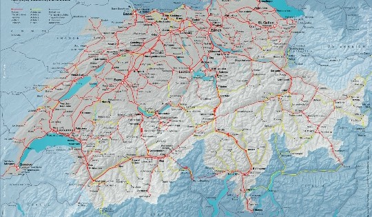Železnice Švýcarska - mapa, místo, fotografie