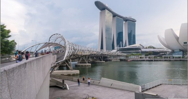 Helix Bridge v Singapuru jako molekula DNA, Helix Bridge